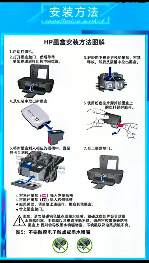 惠普打印机怎么换墨盒图标