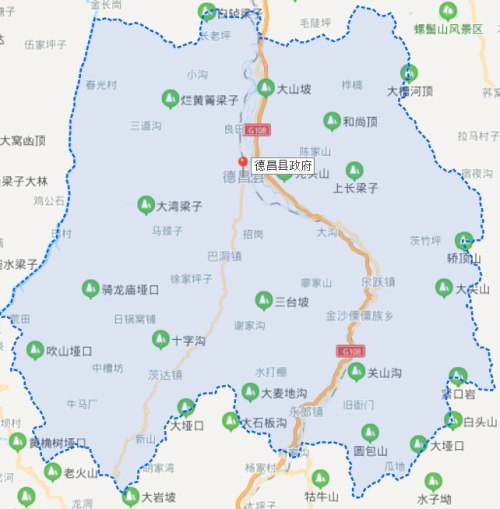 四川省凉山州地图全图图标