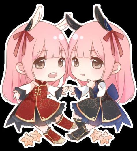 双子座q版萌图少女图标