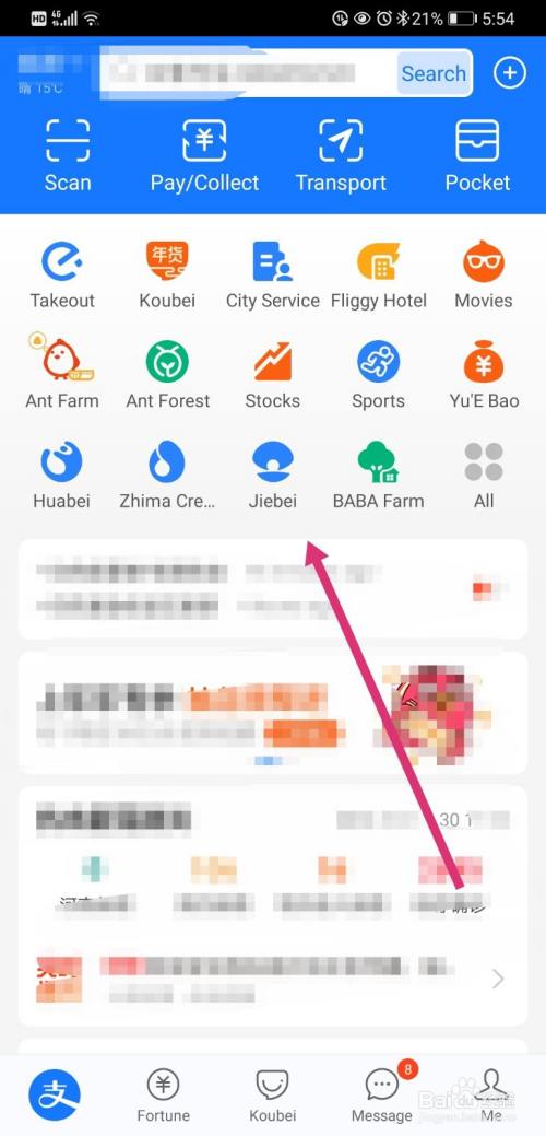 支付宝怎么变英文模式截图