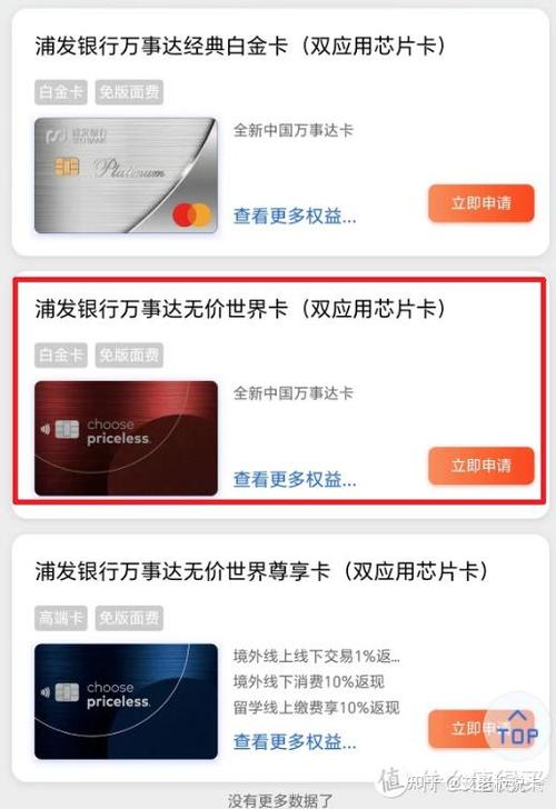 浦发银行开卡条件要求图标