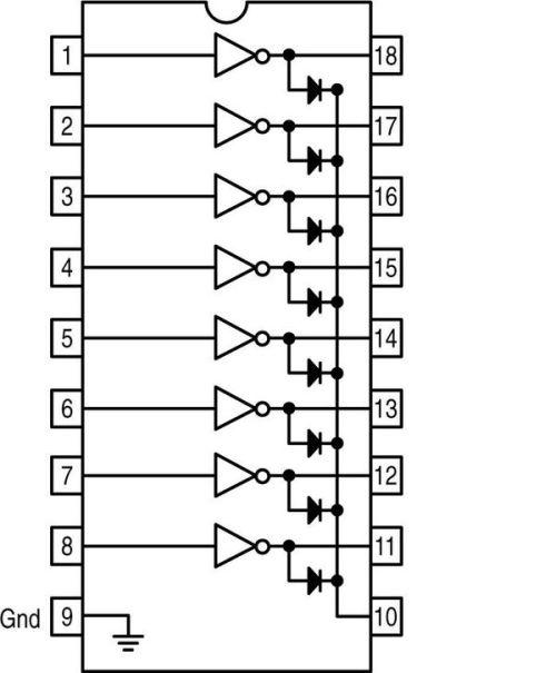 uln2003a引脚图及功能图标