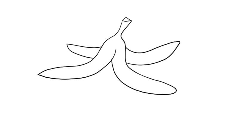 香蕉皮卡通图标