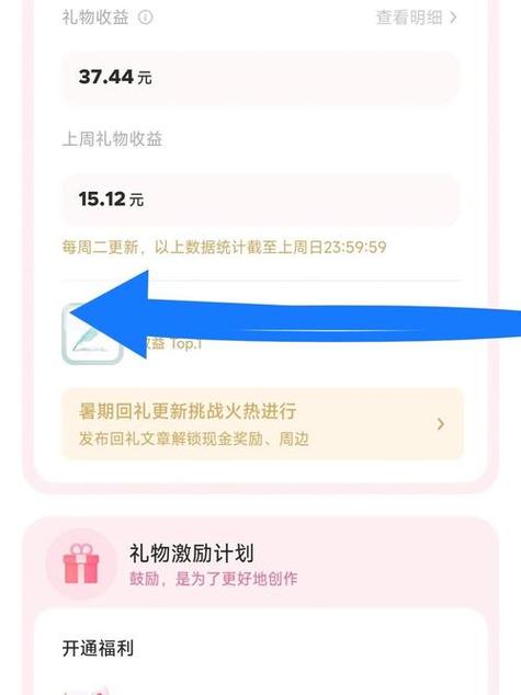 礼物收益哪里看截图