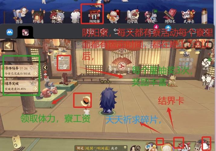 阴阳寮每周所有寮活动顺序图标