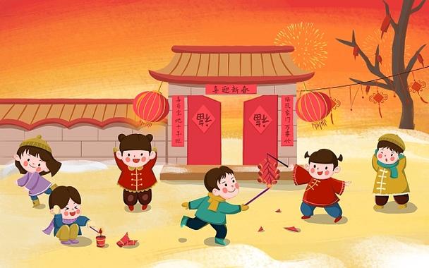大过年的历史背景图标