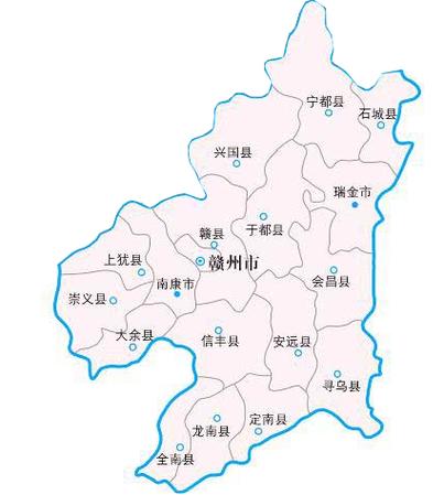 赣县乡镇地图 清晰