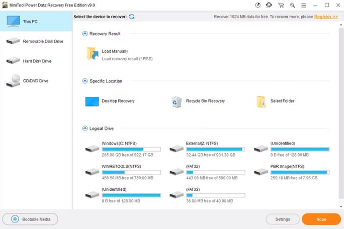 windows恢复工具截图