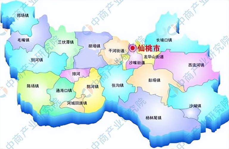 仙桃乡镇分布图图标