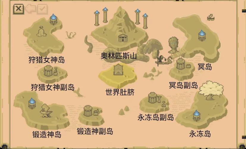 王国两位君主各岛详细介绍图标