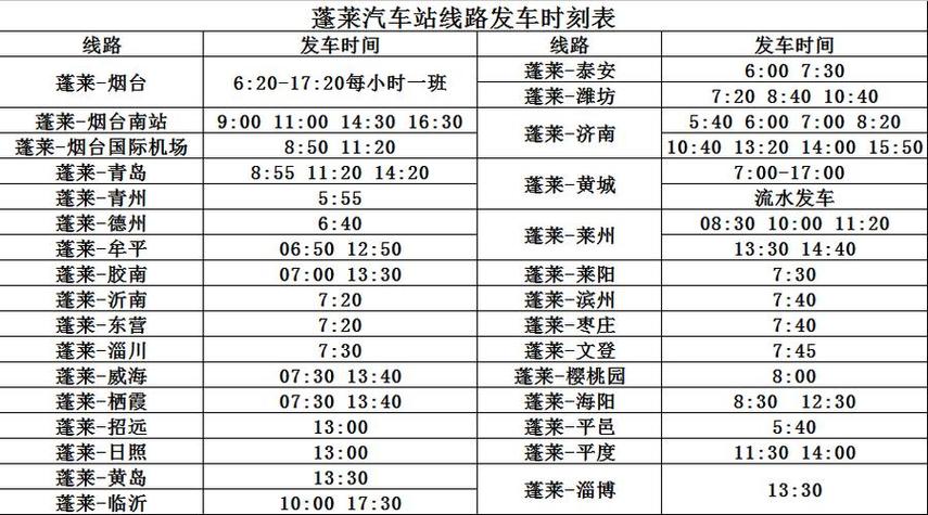 济南长途汽车站总站客车时刻表图标