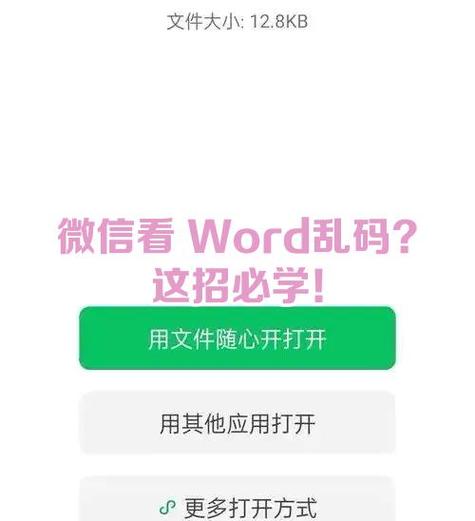微信打开word 排版乱了图标