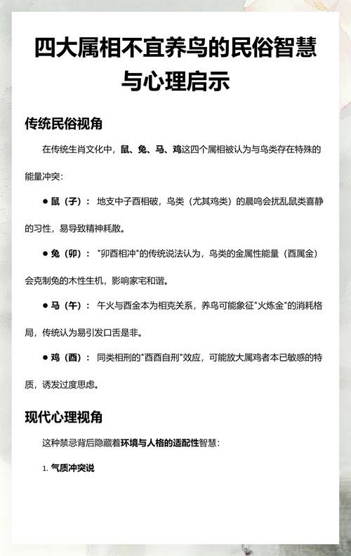 四大属相不能养鸟图标