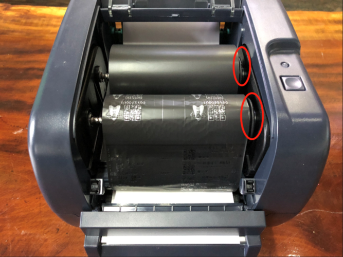 tsc244pro打印机碳带安装图标
