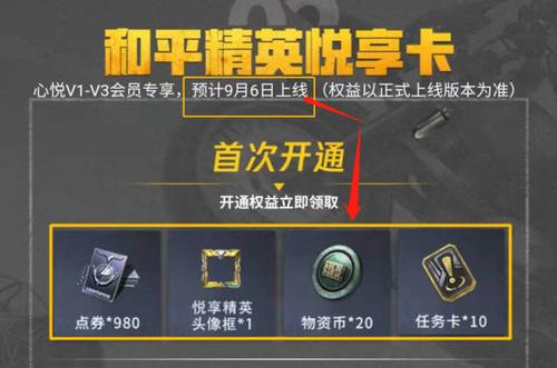 和平精英悦享卡G分截图