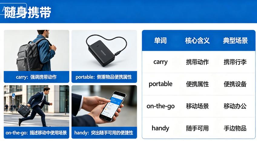 随身携带英文图标