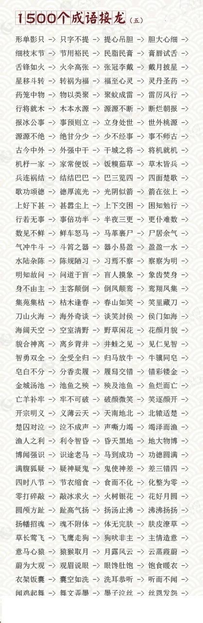儿童成语接龙大全500个图标