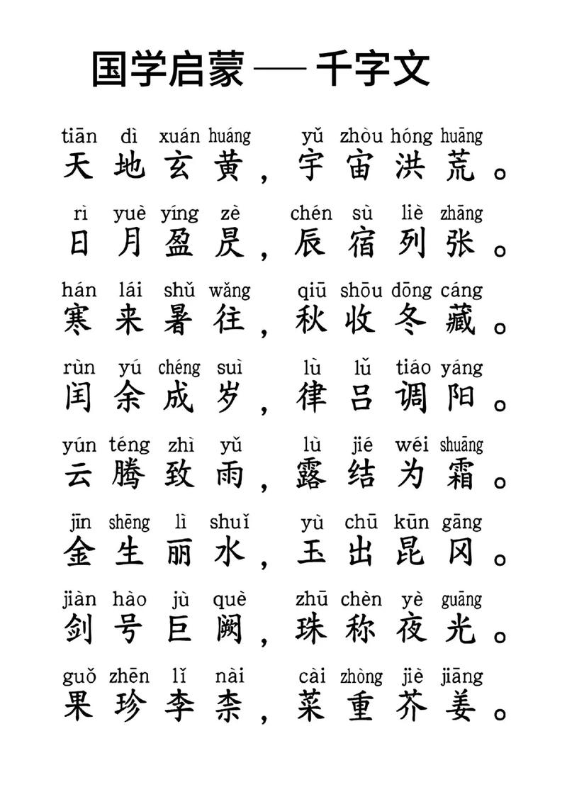 新魏体千字文