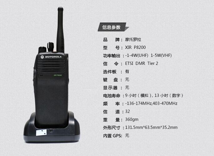 摩托罗拉对讲机参数图标