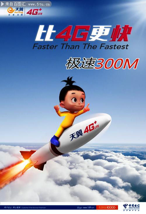 中国电信天翼4G广告图标