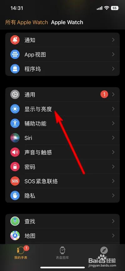 苹果手表收到消息不亮屏截图