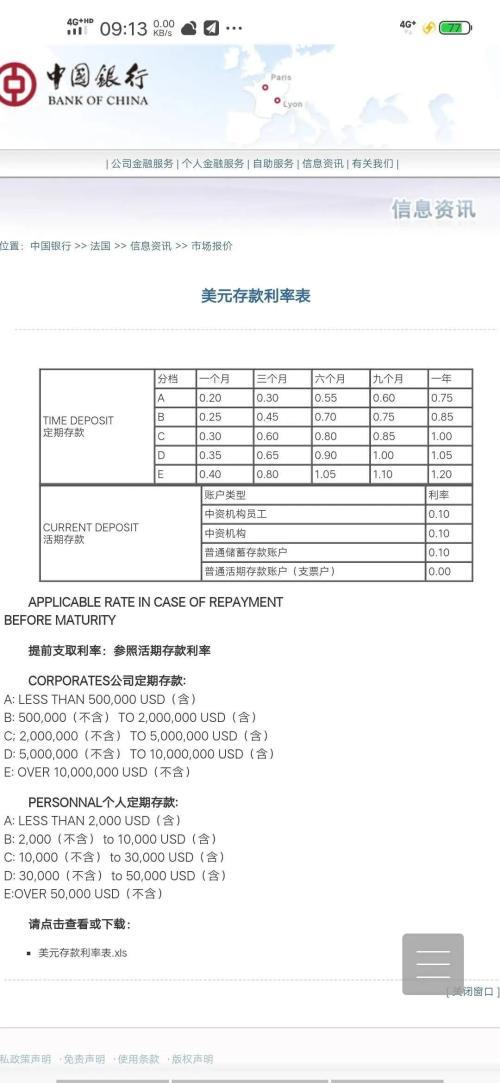 花旗银行活期存款利率是多少截图