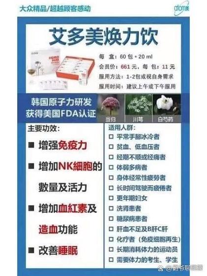 艾多美焕力饮的功效图标