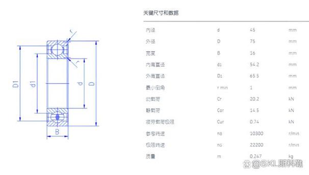 轴承尺寸参数截图