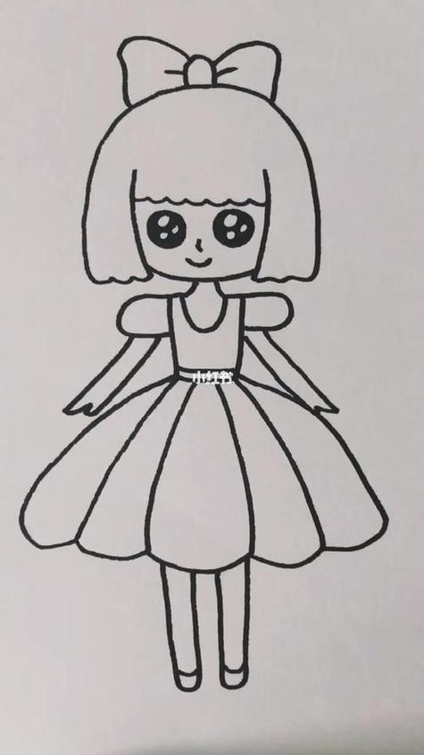 少女简笔画漂亮可爱图标