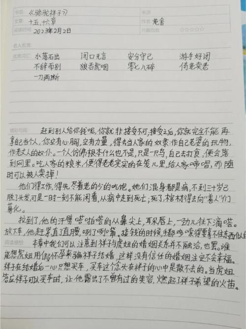 骆驼祥子十五章好句赏析图标