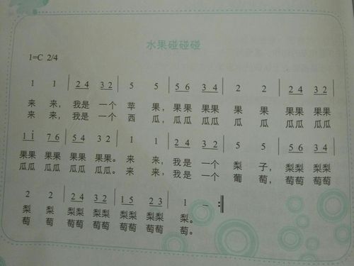 水果碰碰碰简谱图标