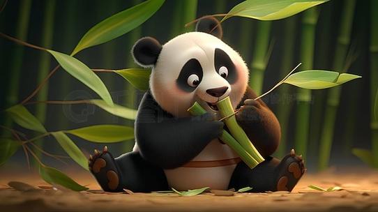 熊猫吃竹子放屁的游戏图标