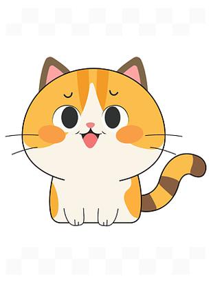 一只白色的卡通猫的表情包缩略图