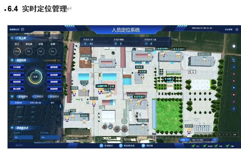 化工厂人员定位系统截图