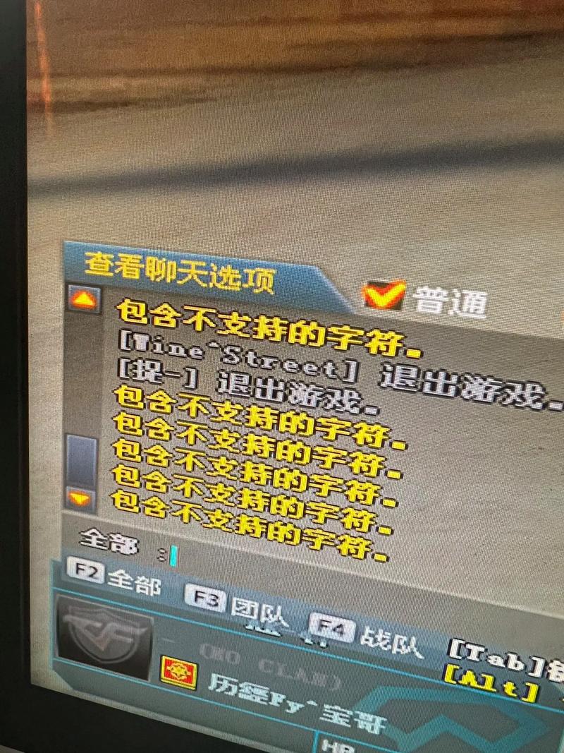 cf全部聊天显示不支持字符截图
