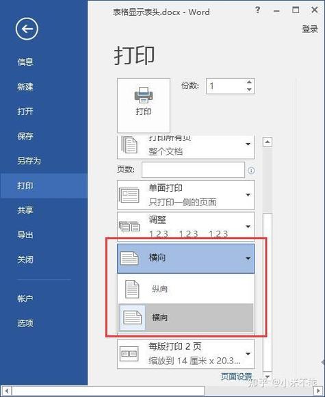 打印机设置横向依然是纵向图标