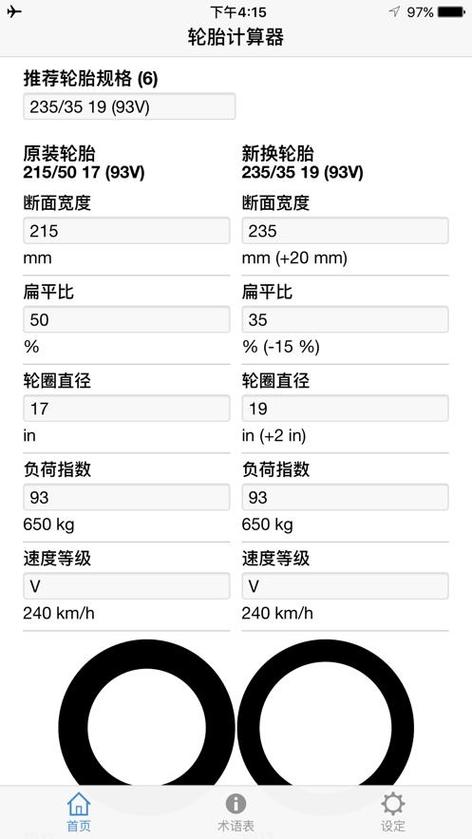 轮胎计算器在线图标