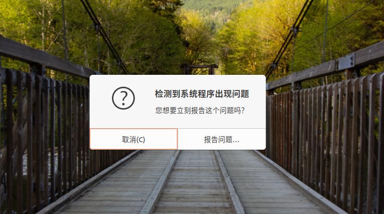 ubuntu检测到系统出现问题图标