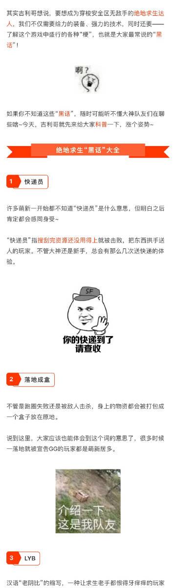 吃鸡专业术语黑话介绍截图