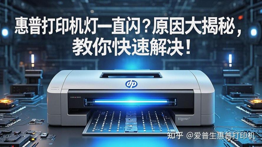 惠普喷墨打印机电源灯一直闪图标