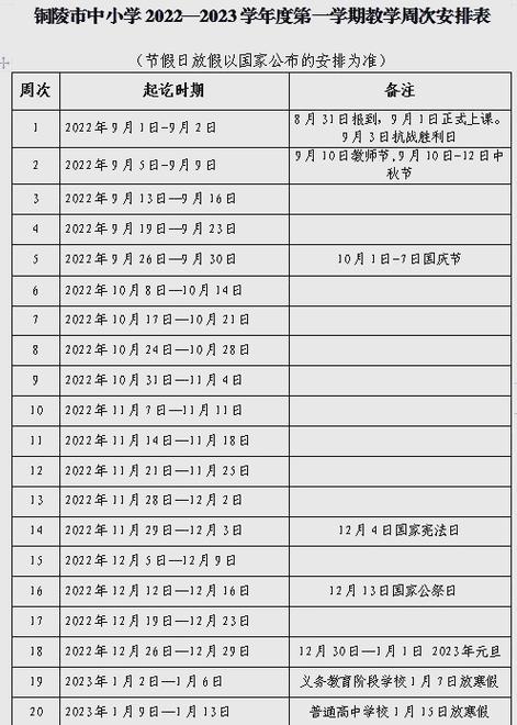 2022开学日期截图