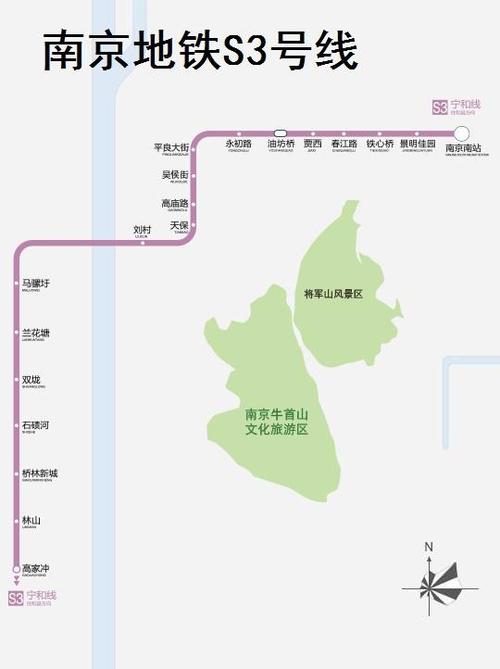南京S3号线线路图图标