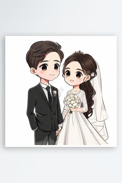 结婚卡通图片一男一女截图