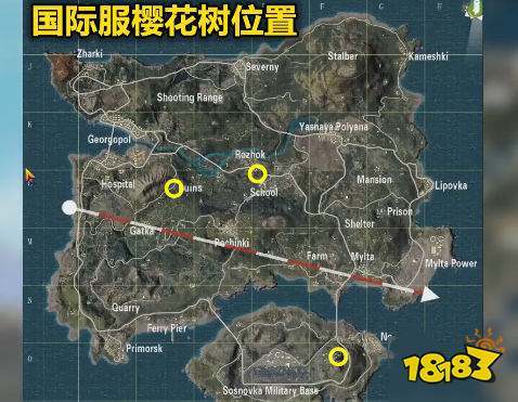 和平精英樱花树在哪里图标