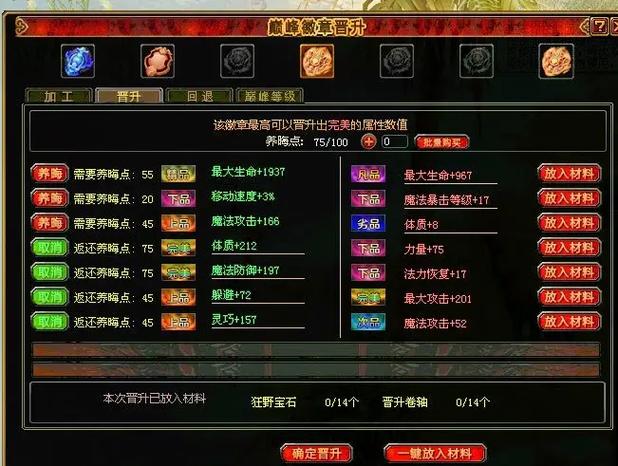 自由幻想装备洗练诀窍
