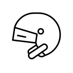 一级头盔简笔画图标
