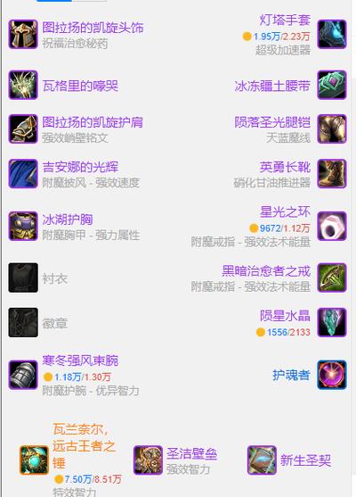 TBC奶骑附魔截图
