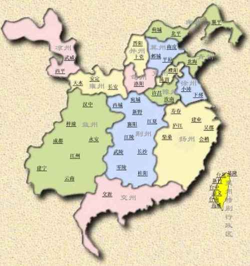 三国时期13州划分地图图标