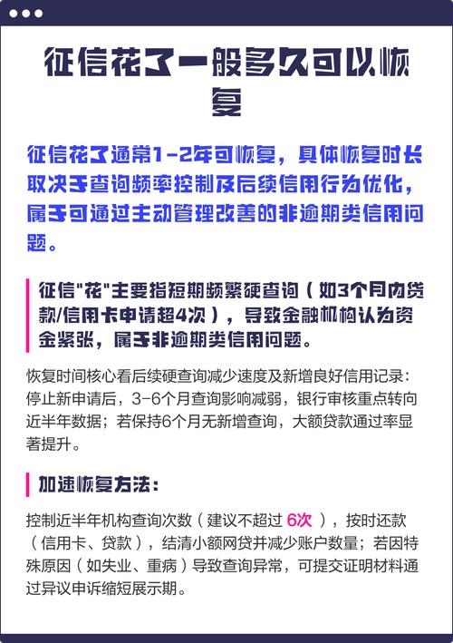 征信花了一般多久可以恢复