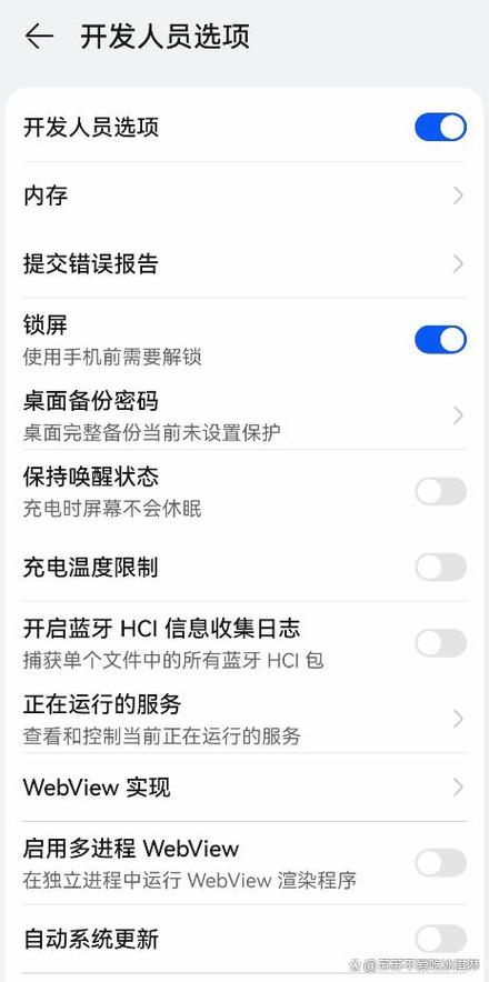 华为没有开发者选项